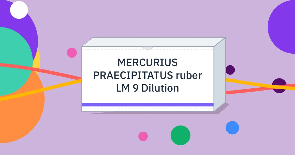 Symbolbild: Packung mit der Aufschrift MERCURIUS PRAECIPITATUS ruber LM 9 Dilution (PZN 12953107) – Verfügbarkeit und Bezug in Apotheken in Frankfurt am Main