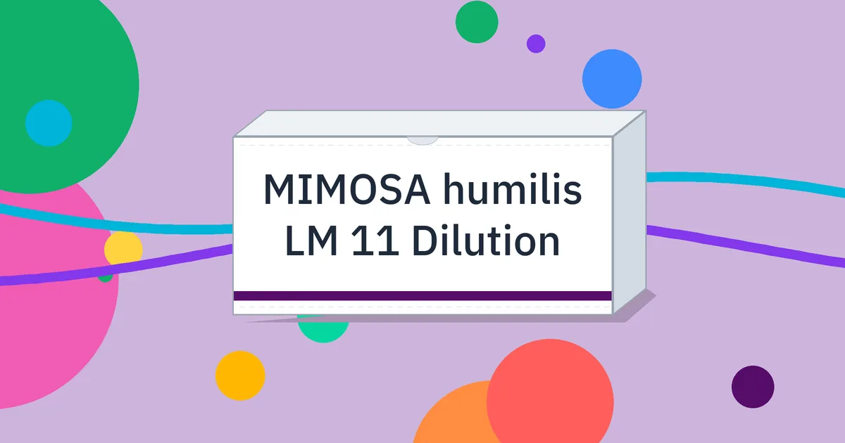 Symbolbild: Packung mit der Aufschrift MIMOSA humilis LM 11 Dilution (PZN 13608393) – Verfügbarkeit und Bezug in Apotheken in Frankfurt am Main