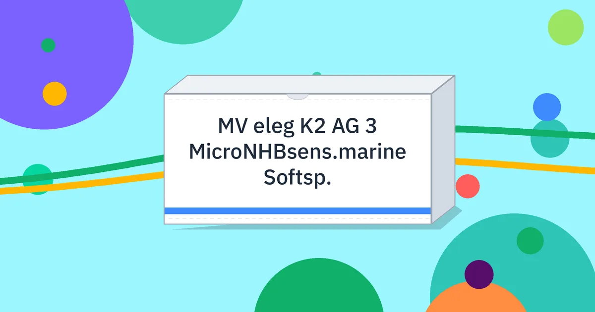 Symbolbild: Packung mit der Aufschrift MV eleg K2 AG 3 MicroNHBsens.marine Softsp. (PZN 15724620) – Verfügbarkeit und Bezug in Apotheken in Frankfurt am Main