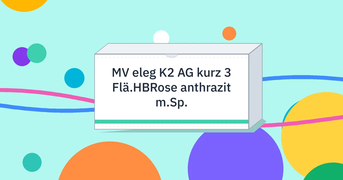 Symbolbild: Packung mit der Aufschrift MV eleg K2 AG kurz 3 Flä.HBRose anthrazit m.Sp. (PZN 15703517) – Verfügbarkeit und Bezug in Apotheken in Frankfurt am Main