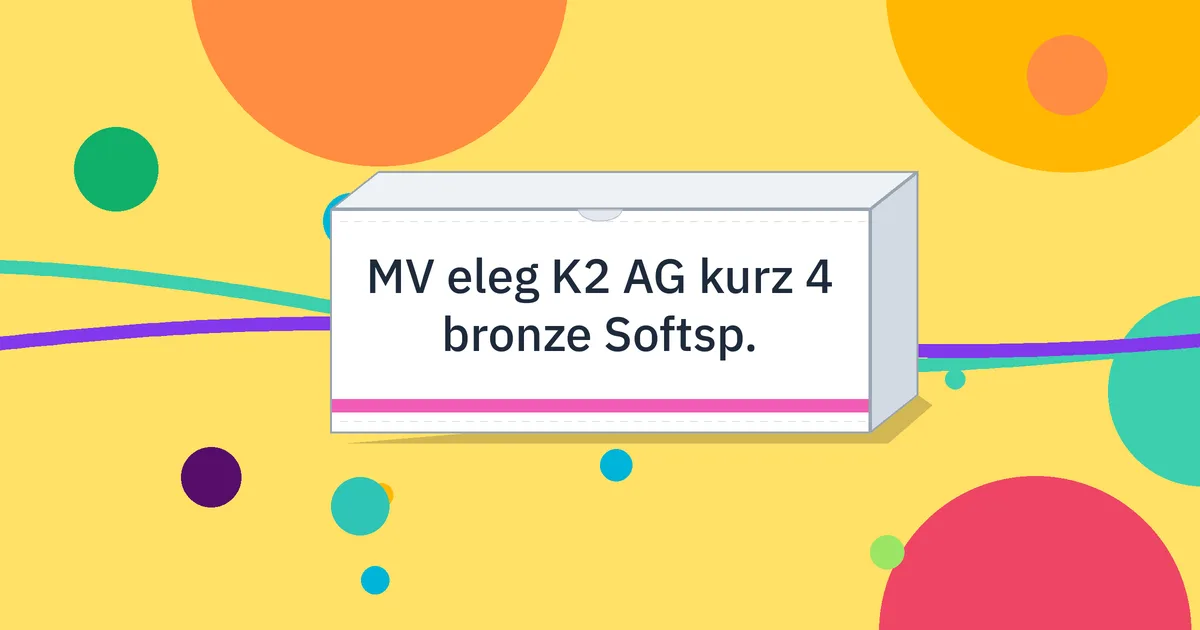 Symbolbild: Packung mit der Aufschrift MV eleg K2 AG kurz 4 bronze Softsp. (PZN 14717405) – Verfügbarkeit und Bezug in Apotheken in Frankfurt am Main