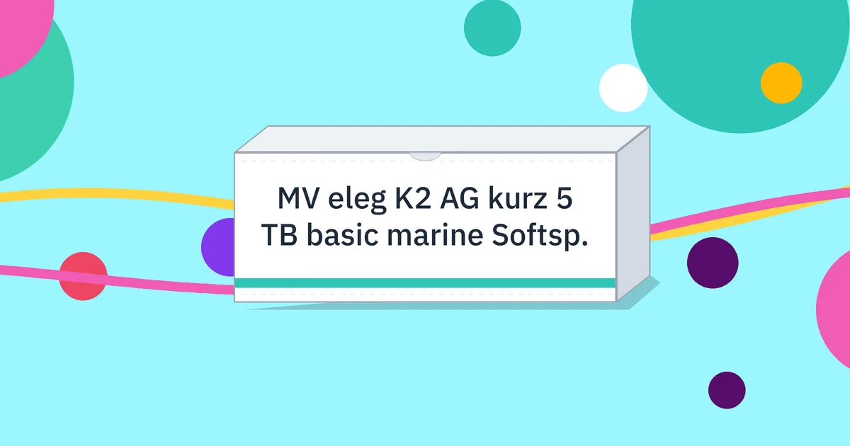 Symbolbild: Packung mit der Aufschrift MV eleg K2 AG kurz 5 TB basic marine Softsp. (PZN 15284523) – Verfügbarkeit und Bezug in Apotheken in Frankfurt am Main