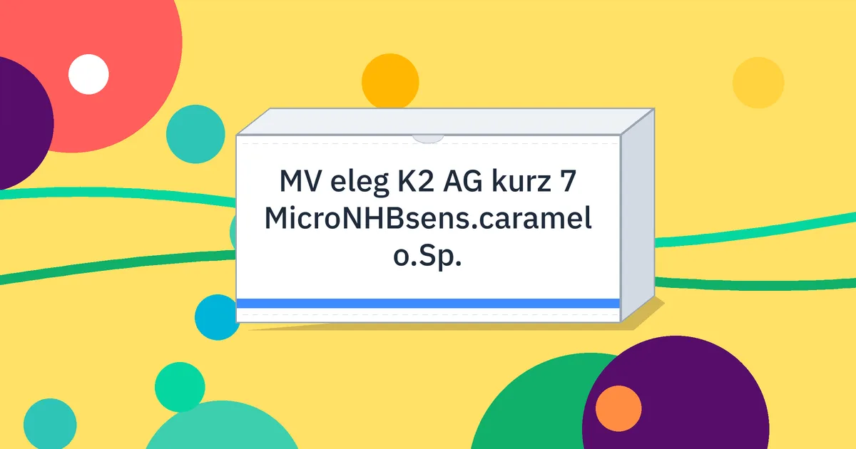 Symbolbild: Packung mit der Aufschrift MV eleg K2 AG kurz 7 MicroNHBsens.caramel o.Sp. (PZN 16069531) – Verfügbarkeit und Bezug in Apotheken in Frankfurt am Main