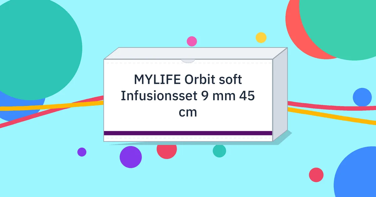 Symbolbild: Packung mit der Aufschrift MYLIFE Orbit soft Infusionsset 9 mm 45 cm (PZN 14324806) – Verfügbarkeit und Bezug in Apotheken in Frankfurt am Main