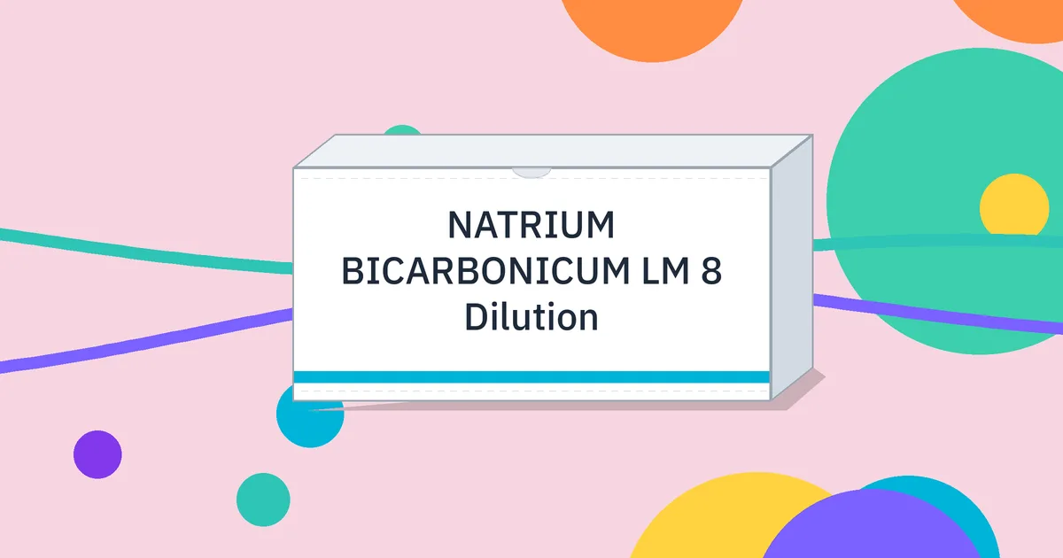 Symbolbild: Packung mit der Aufschrift NATRIUM BICARBONICUM LM 8 Dilution (PZN 12960219) – Verfügbarkeit und Bezug in Apotheken in Frankfurt am Main