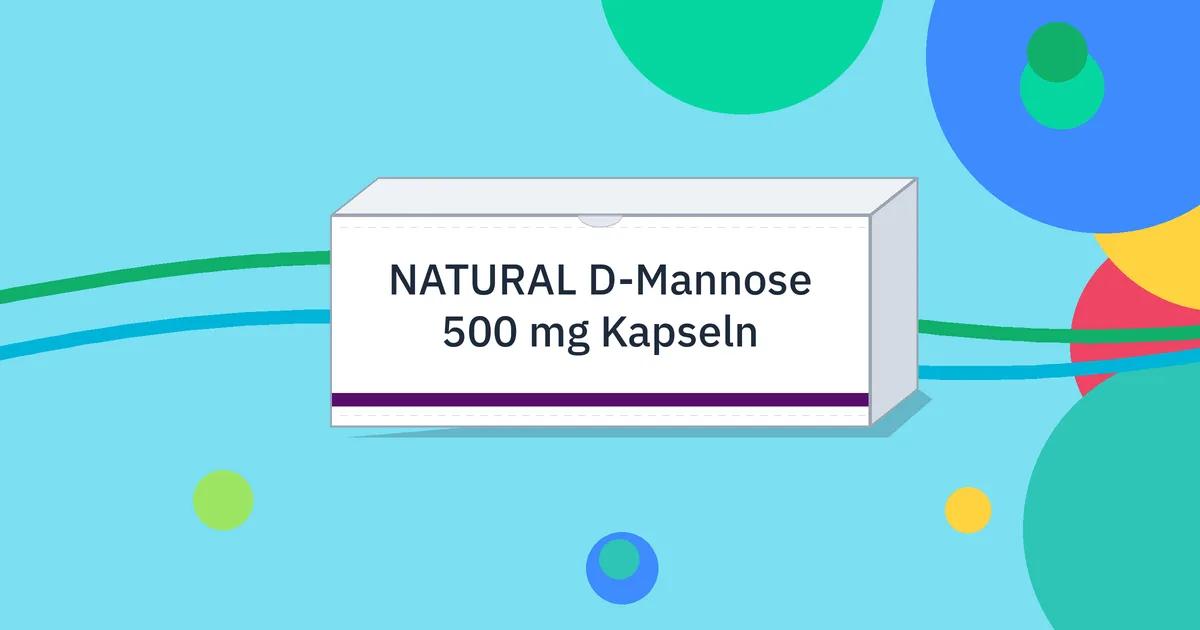 Symbolbild: Packung mit der Aufschrift NATURAL D-Mannose 500 mg Kapseln (PZN 16226114) – Verfügbarkeit und Bezug in Apotheken in Frankfurt am Main