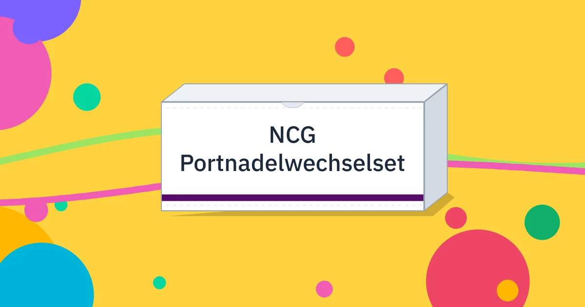 Symbolbild: Packung mit der Aufschrift NCG Portnadelwechselset (PZN 18242229) – Verfügbarkeit und Bezug in Apotheken in Frankfurt am Main
