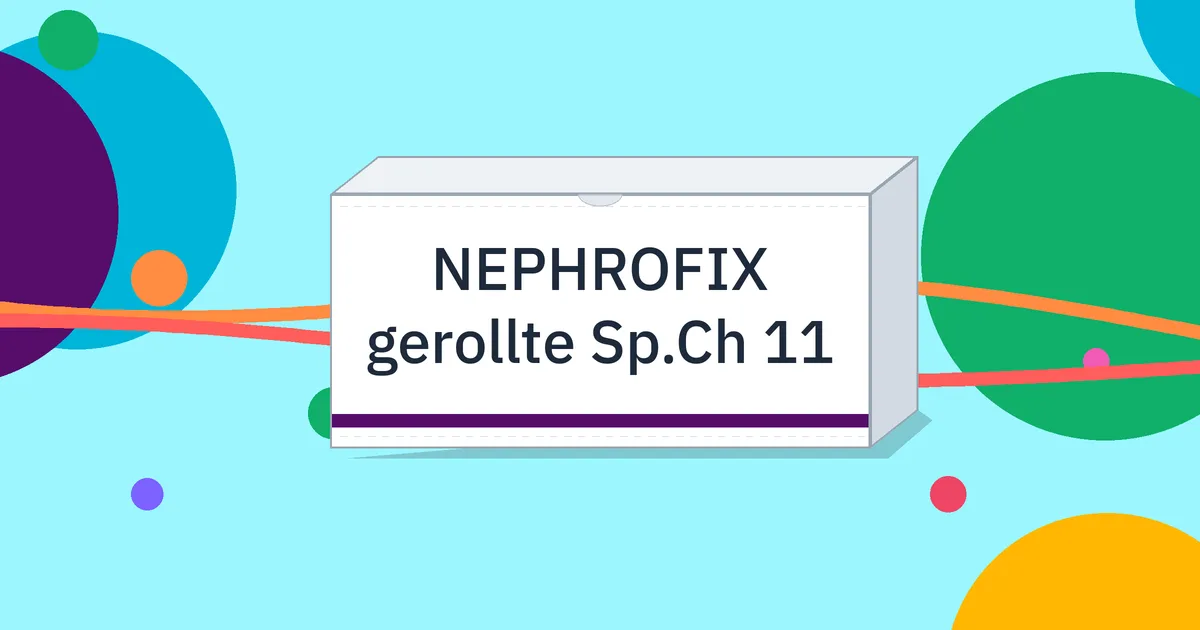 Symbolbild: Packung mit der Aufschrift NEPHROFIX gerollte Sp.Ch 11 (PZN 03201118) – Verfügbarkeit und Bezug in Apotheken in Frankfurt am Main