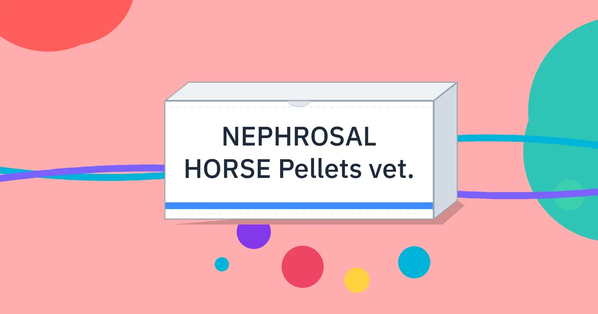 Symbolbild: Packung mit der Aufschrift NEPHROSAL HORSE Pellets vet. (PZN 16888016) – Verfügbarkeit und Bezug in Apotheken in Frankfurt am Main