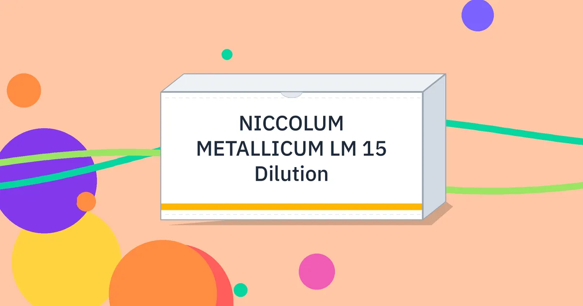 Symbolbild: Packung mit der Aufschrift NICCOLUM METALLICUM LM 15 Dilution (PZN 12968209) – Verfügbarkeit und Bezug in Apotheken in Frankfurt am Main