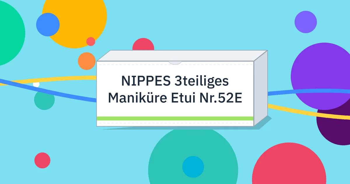 Symbolbild: Packung mit der Aufschrift NIPPES 3teiliges Maniküre Etui Nr.52E (PZN 16223788) – Verfügbarkeit und Bezug in Apotheken in Frankfurt am Main