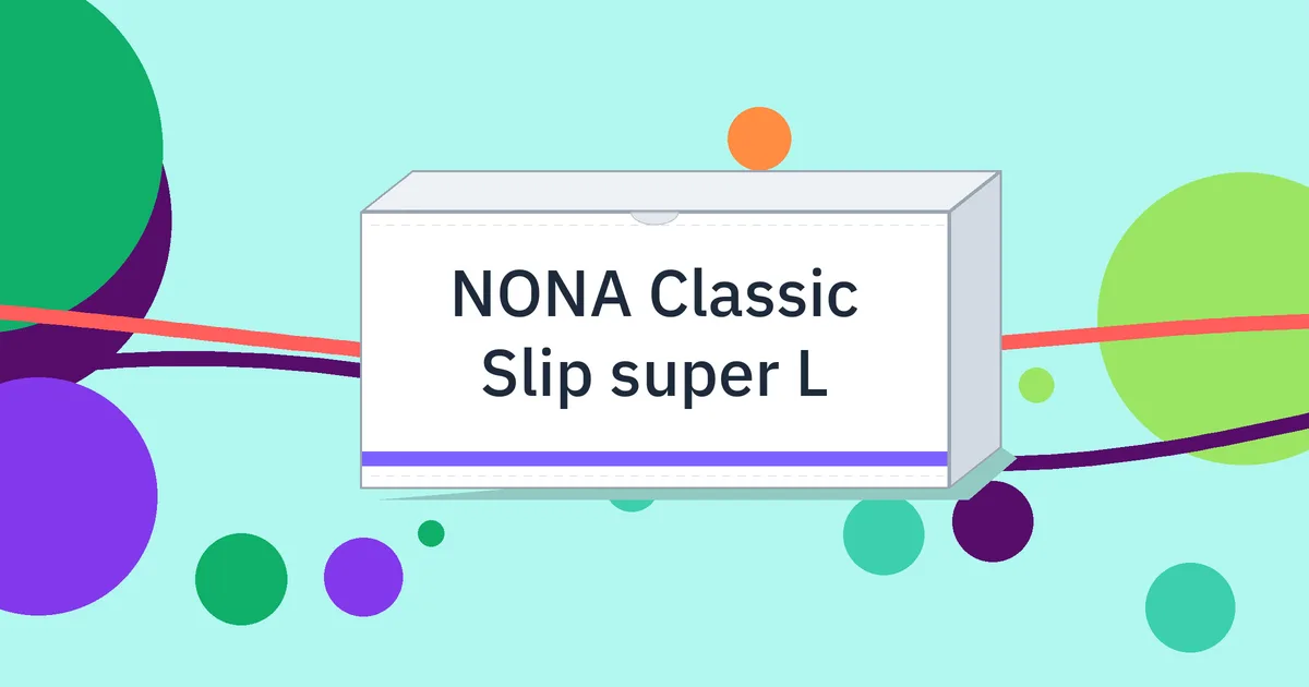 Symbolbild: Packung mit der Aufschrift NONA Classic Slip super L (PZN 12542640) – Verfügbarkeit und Bezug in Apotheken in Frankfurt am Main