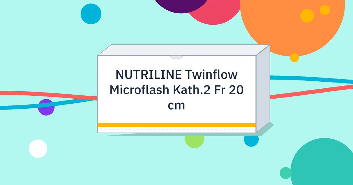 Symbolbild: Packung mit der Aufschrift NUTRILINE Twinflow Microflash Kath.2 Fr 20 cm (PZN 14322701) – Verfügbarkeit und Bezug in Apotheken in Frankfurt am Main