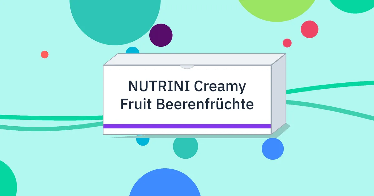 Symbolbild: Packung mit der Aufschrift NUTRINI Creamy Fruit Beerenfrüchte (PZN 10356086) – Verfügbarkeit und Bezug in Apotheken in Frankfurt am Main