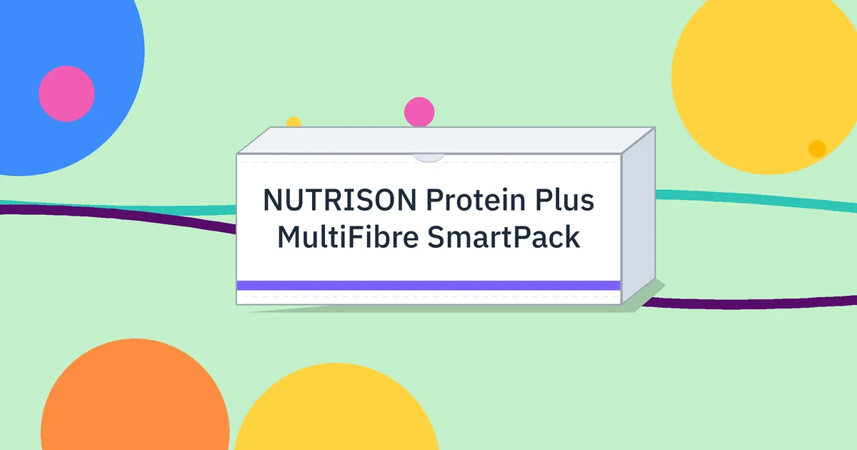 Symbolbild: Packung mit der Aufschrift NUTRISON Protein Plus MultiFibre SmartPack (PZN 19760110) – Verfügbarkeit und Bezug in Apotheken in Frankfurt am Main