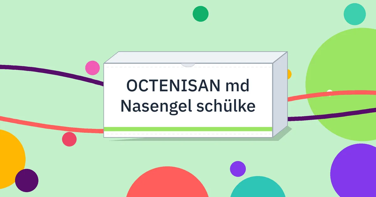 Symbolbild: Packung mit der Aufschrift OCTENISAN md Nasengel schülke (PZN 15585294) – Verfügbarkeit und Bezug in Apotheken in Frankfurt am Main