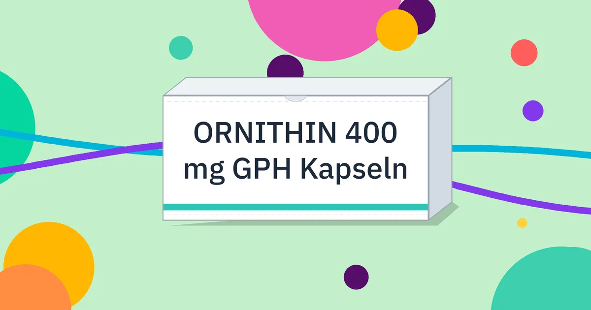 Symbolbild: Packung mit der Aufschrift ORNITHIN 400 mg GPH Kapseln (PZN 09377692) – Verfügbarkeit und Bezug in Apotheken in Frankfurt am Main