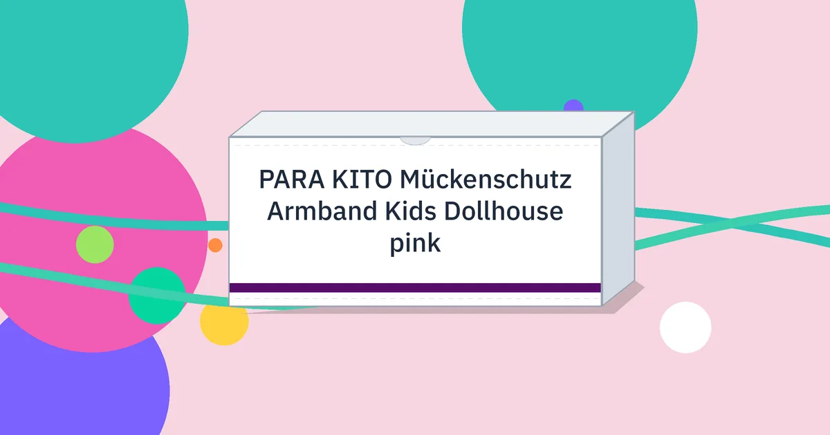 Symbolbild: Packung mit der Aufschrift PARA KITO Mückenschutz Armband Kids Dollhouse pink (PZN 19975974) – Verfügbarkeit und Bezug in Apotheken in Frankfurt am Main