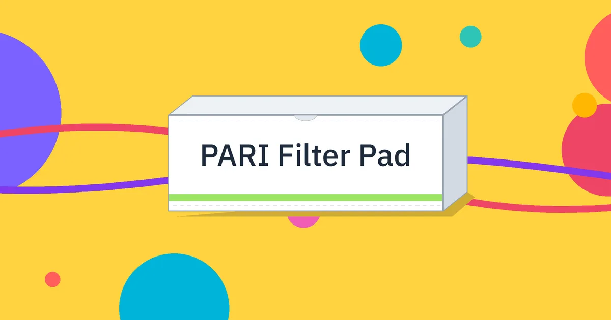 Symbolbild: Packung mit der Aufschrift PARI Filter Pad (PZN 19230470) – Verfügbarkeit und Bezug in Apotheken in Frankfurt am Main