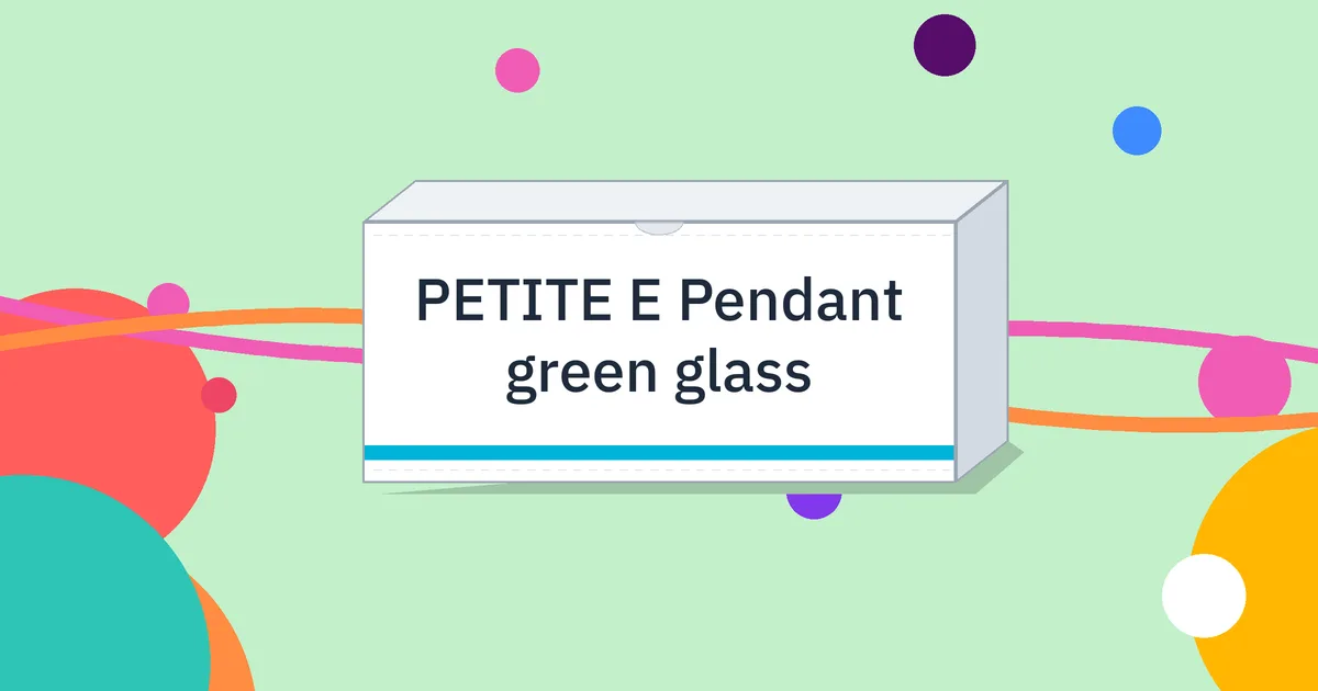 Symbolbild: Packung mit der Aufschrift PETITE E Pendant green glass (PZN 18792059) – Verfügbarkeit und Bezug in Apotheken in Frankfurt am Main