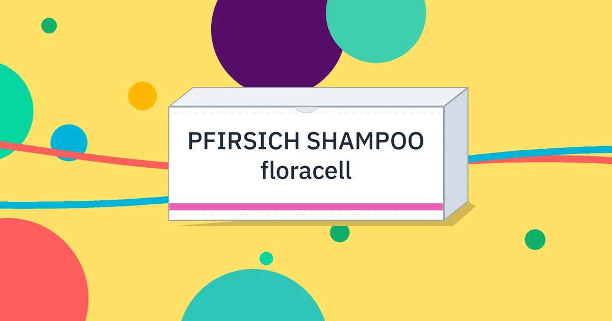Symbolbild: Packung mit der Aufschrift PFIRSICH SHAMPOO floracell (PZN 00071939) – Verfügbarkeit und Bezug in Apotheken in Frankfurt am Main