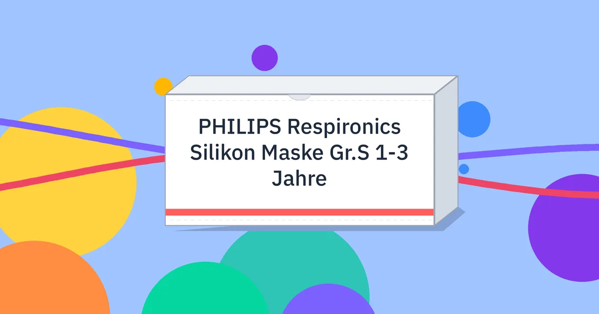Symbolbild: Packung mit der Aufschrift PHILIPS Respironics Silikon Maske Gr.S 1-3 Jahre (PZN 07125621) – Verfügbarkeit und Bezug in Apotheken in Frankfurt am Main