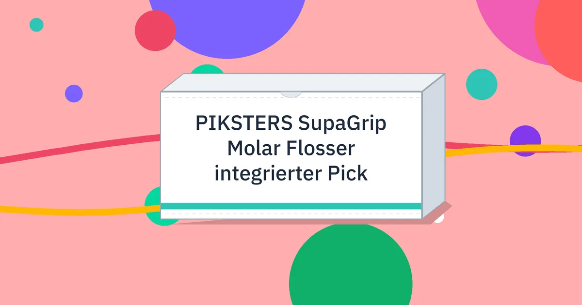 Symbolbild: Packung mit der Aufschrift PIKSTERS SupaGrip Molar Flosser integrierter Pick (PZN 20186892) – Verfügbarkeit und Bezug in Apotheken in Frankfurt am Main