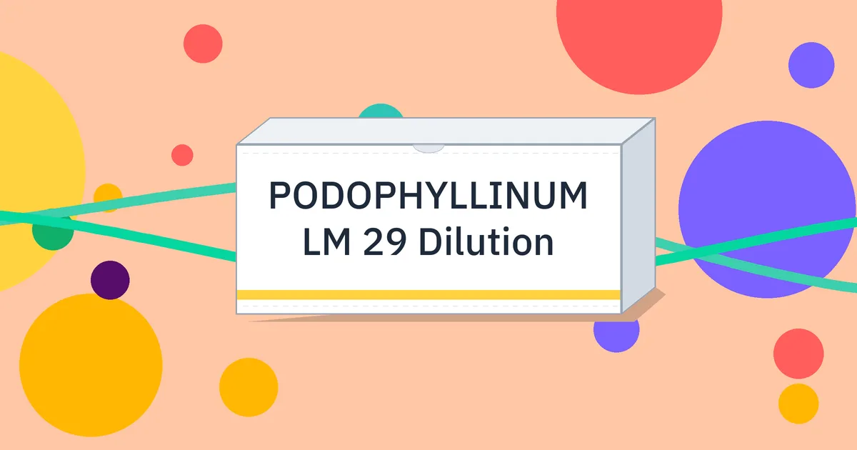Symbolbild: Packung mit der Aufschrift PODOPHYLLINUM LM 29 Dilution (PZN 13661200) – Verfügbarkeit und Bezug in Apotheken in Frankfurt am Main