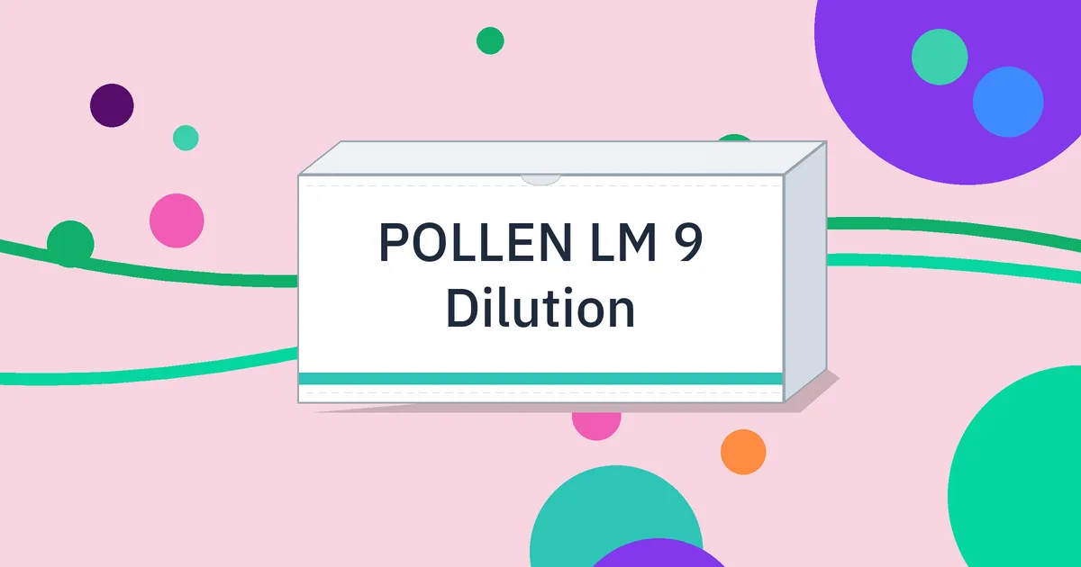 Symbolbild: Packung mit der Aufschrift POLLEN LM 9 Dilution (PZN 13043330) – Verfügbarkeit und Bezug in Apotheken in Frankfurt am Main