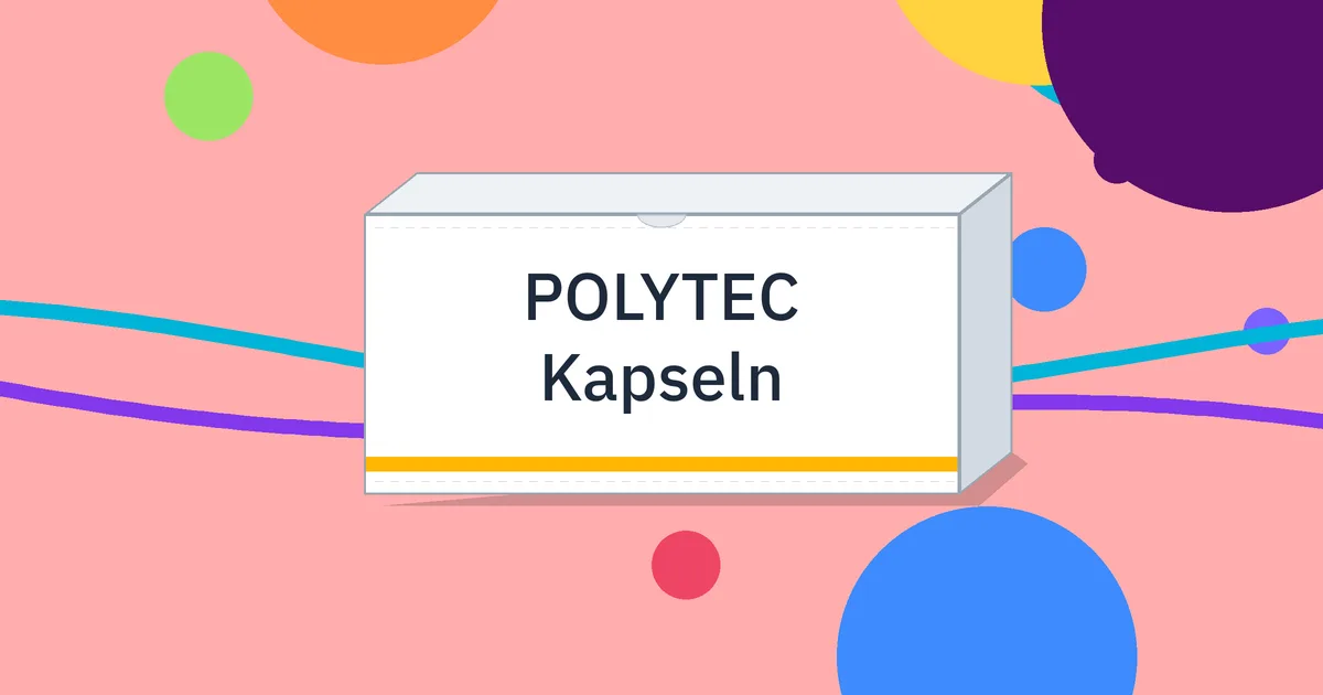 Symbolbild: Packung mit der Aufschrift POLYTEC Kapseln (PZN 08448898) – Verfügbarkeit und Bezug in Apotheken in Frankfurt am Main