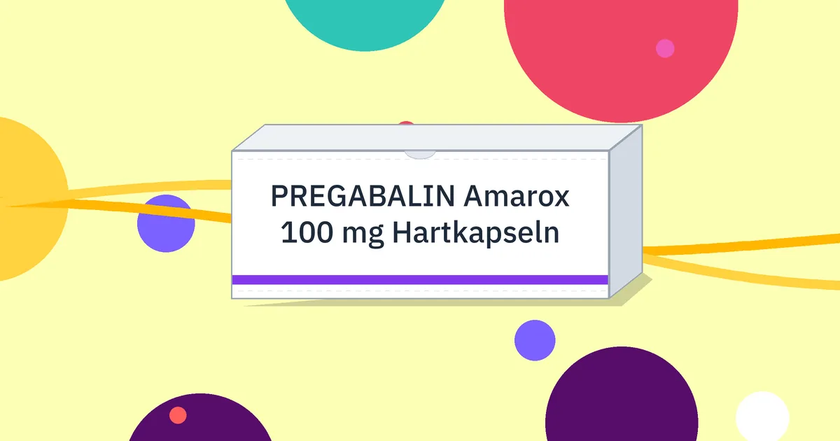 Symbolbild: Packung mit der Aufschrift PREGABALIN Amarox 100 mg Hartkapseln (PZN 16805102) – Verfügbarkeit und Bezug in Apotheken in Frankfurt am Main