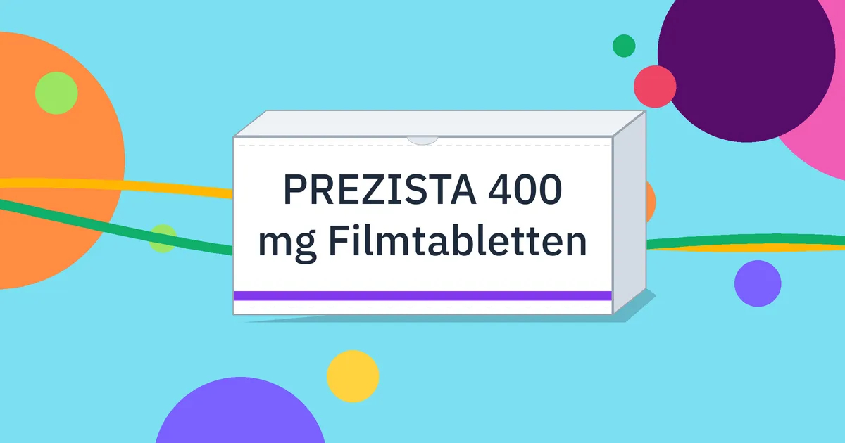 Symbolbild: Packung mit der Aufschrift PREZISTA 400 mg Filmtabletten (PZN 16353982) – Verfügbarkeit und Bezug in Apotheken in Frankfurt am Main