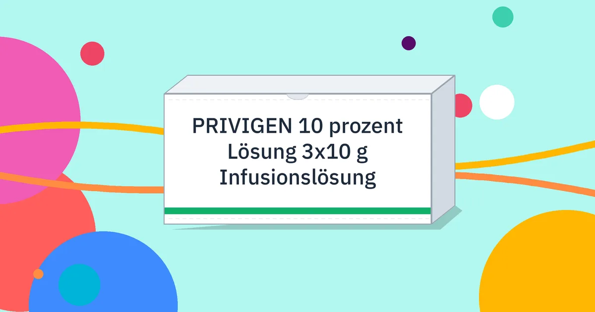 Symbolbild: Packung mit der Aufschrift PRIVIGEN 10 prozent Lösung 3x10 g Infusionslösung (PZN 11367229) – Verfügbarkeit und Bezug in Apotheken in Frankfurt am Main