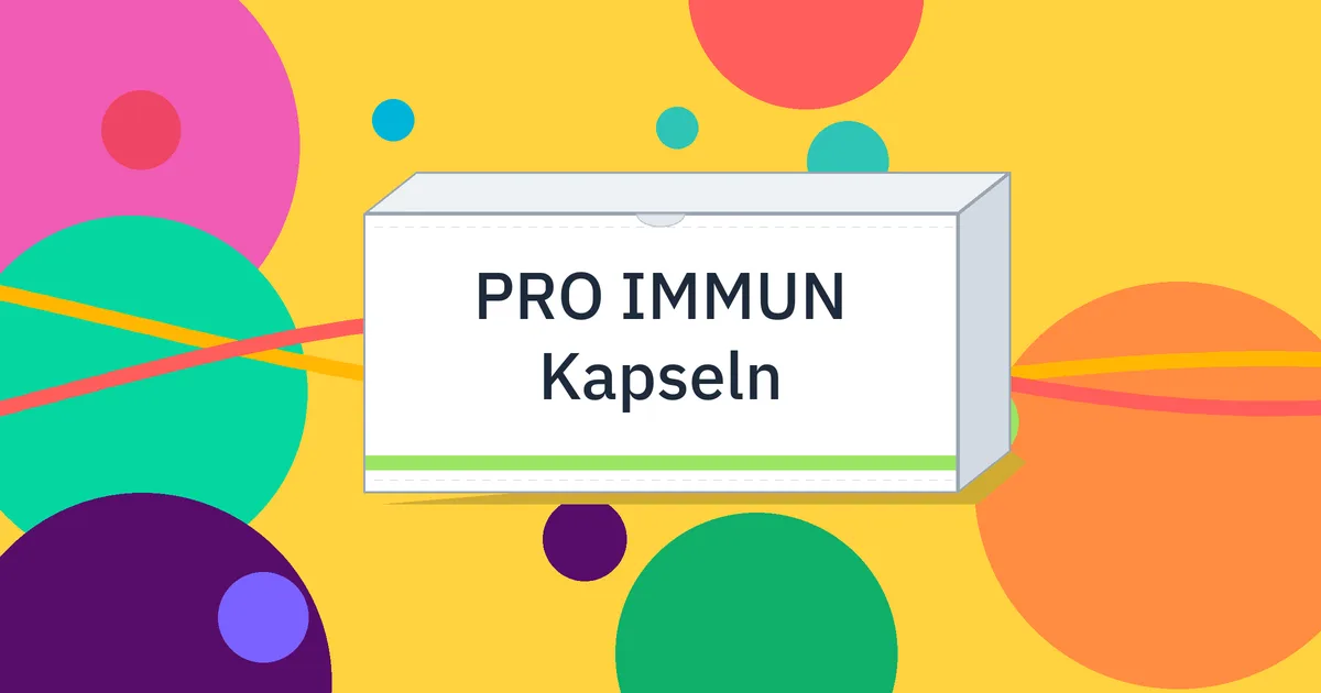 Symbolbild: Packung mit der Aufschrift PRO IMMUN Kapseln (PZN 15405317) – Verfügbarkeit und Bezug in Apotheken in Frankfurt am Main