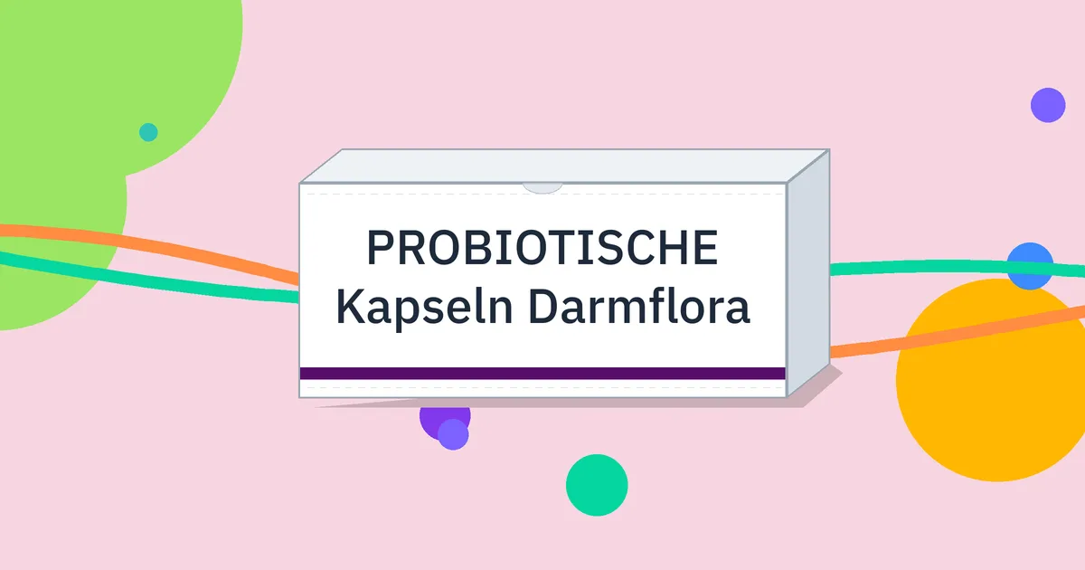 Symbolbild: Packung mit der Aufschrift PROBIOTISCHE Kapseln Darmflora (PZN 10088148) – Verfügbarkeit und Bezug in Apotheken in Frankfurt am Main
