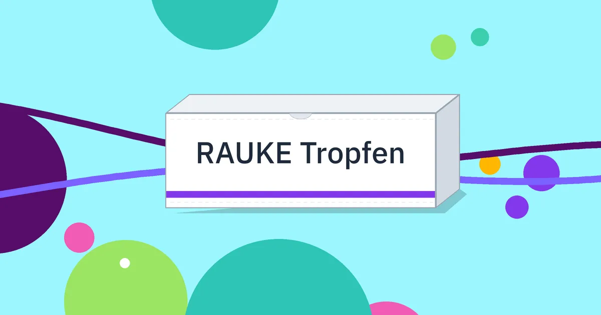 Symbolbild: Packung mit der Aufschrift RAUKE Tropfen (PZN 18741725) – Verfügbarkeit und Bezug in Apotheken in Frankfurt am Main