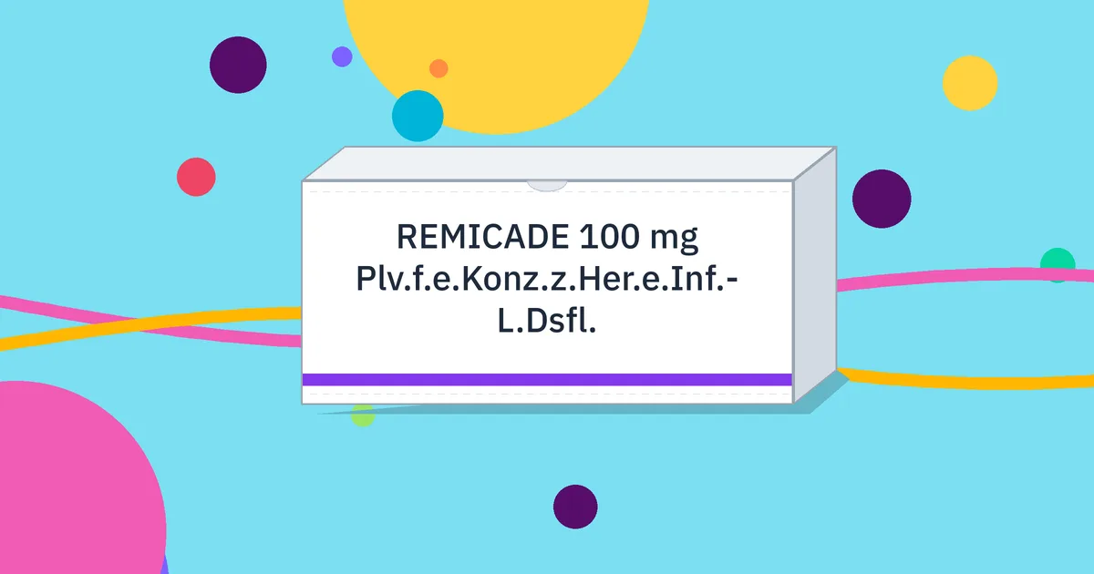 Symbolbild: Packung mit der Aufschrift REMICADE 100 mg Plv.f.e.Konz.z.Her.e.Inf.-L.Dsfl. (PZN 15658194) – Verfügbarkeit und Bezug in Apotheken in Frankfurt am Main