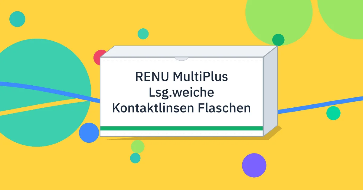 Symbolbild: Packung mit der Aufschrift RENU MultiPlus Lsg.weiche Kontaktlinsen Flaschen (PZN 10126883) – Verfügbarkeit und Bezug in Apotheken in Frankfurt am Main