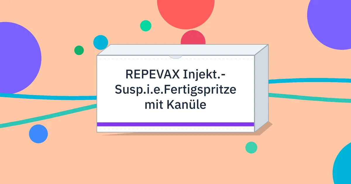 Symbolbild: Packung mit der Aufschrift REPEVAX Injekt.-Susp.i.e.Fertigspritze mit Kanüle (PZN 17823875) – Verfügbarkeit und Bezug in Apotheken in Frankfurt am Main