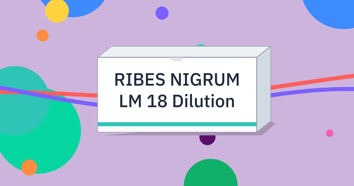 Symbolbild: Packung mit der Aufschrift RIBES NIGRUM LM 18 Dilution (PZN 13678956) – Verfügbarkeit und Bezug in Apotheken in Frankfurt am Main