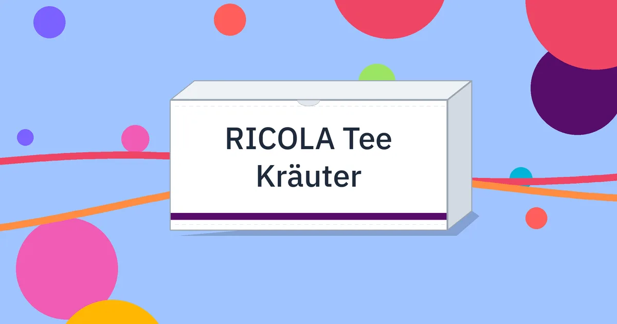 Symbolbild: Packung mit der Aufschrift RICOLA Tee Kräuter (PZN 01666126) – Verfügbarkeit und Bezug in Apotheken in Frankfurt am Main