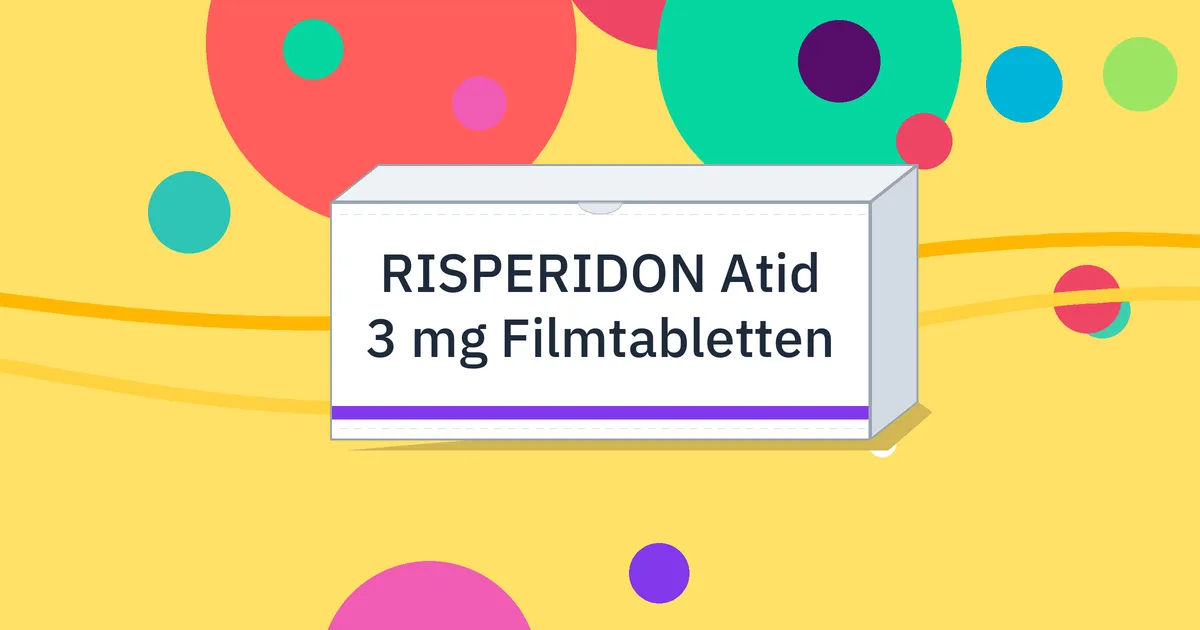Symbolbild: Packung mit der Aufschrift RISPERIDON Atid 3 mg Filmtabletten (PZN 05989004) – Verfügbarkeit und Bezug in Apotheken in Frankfurt am Main