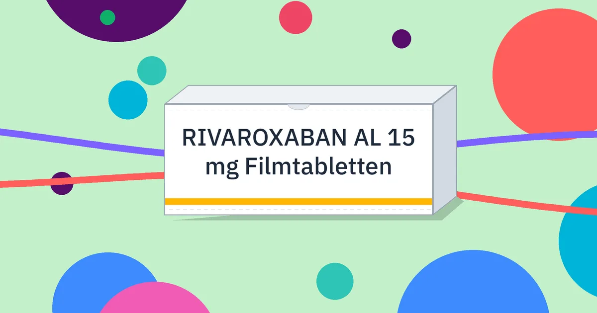 Symbolbild: Packung mit der Aufschrift RIVAROXABAN AL 15 mg Filmtabletten (PZN 19094989) – Verfügbarkeit und Bezug in Apotheken in Frankfurt am Main
