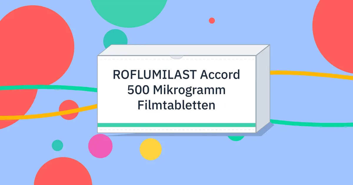 Symbolbild: Packung mit der Aufschrift ROFLUMILAST Accord 500 Mikrogramm Filmtabletten (PZN 16120663) – Verfügbarkeit und Bezug in Apotheken in Frankfurt am Main