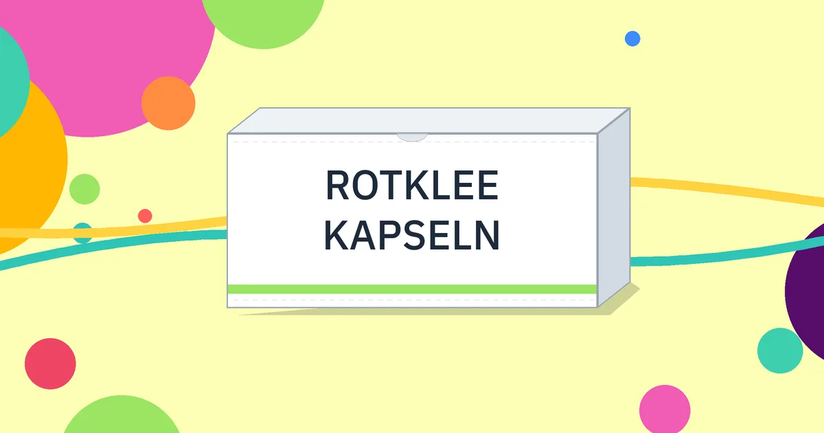 Symbolbild: Packung mit der Aufschrift ROTKLEE KAPSELN (PZN 02433051) – Verfügbarkeit und Bezug in Apotheken in Frankfurt am Main