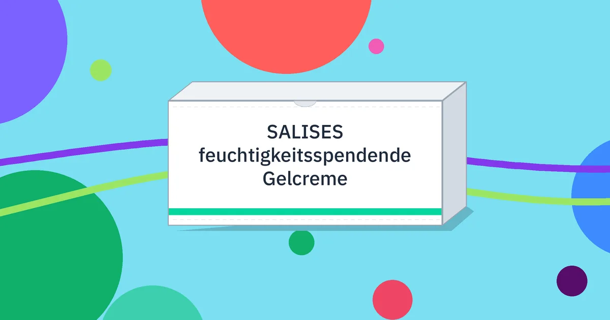 Symbolbild: Packung mit der Aufschrift SALISES feuchtigkeitsspendende Gelcreme (PZN 18099080) – Verfügbarkeit und Bezug in Apotheken in Frankfurt am Main