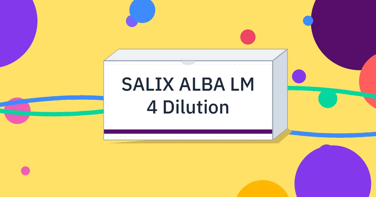 Symbolbild: Packung mit der Aufschrift SALIX ALBA LM 4 Dilution (PZN 13177533) – Verfügbarkeit und Bezug in Apotheken in Frankfurt am Main