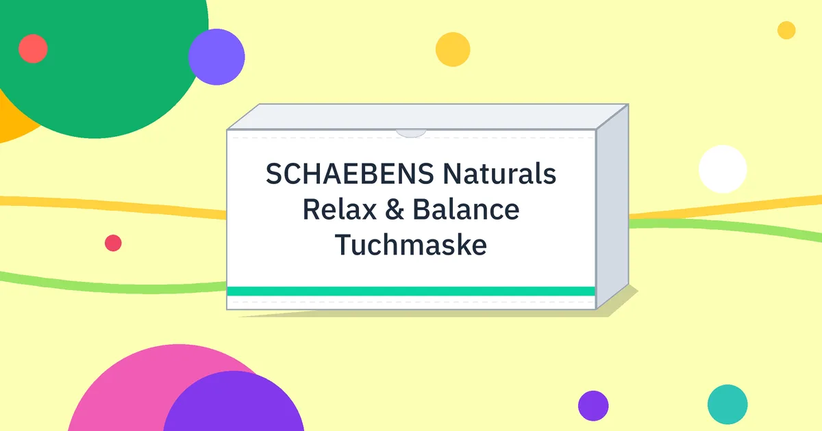 Symbolbild: Packung mit der Aufschrift SCHAEBENS Naturals Relax & Balance Tuchmaske (PZN 17310176) – Verfügbarkeit und Bezug in Apotheken in Frankfurt am Main