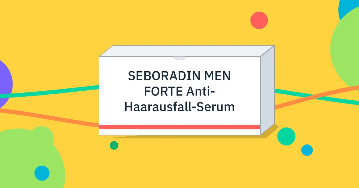 Symbolbild: Packung mit der Aufschrift SEBORADIN MEN FORTE Anti-Haarausfall-Serum (PZN 18402489) – Verfügbarkeit und Bezug in Apotheken in Frankfurt am Main