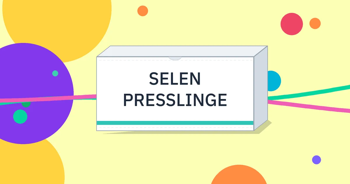 Symbolbild: Packung mit der Aufschrift SELEN PRESSLINGE (PZN 18427472) – Verfügbarkeit und Bezug in Apotheken in Frankfurt am Main